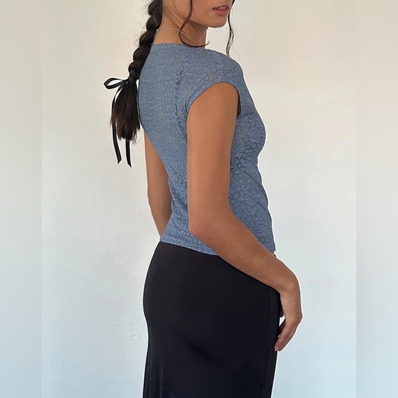 Motel Rocks | Tops | Motel Rocks Nova Top In Moonlight Blue Lace | Poshmark